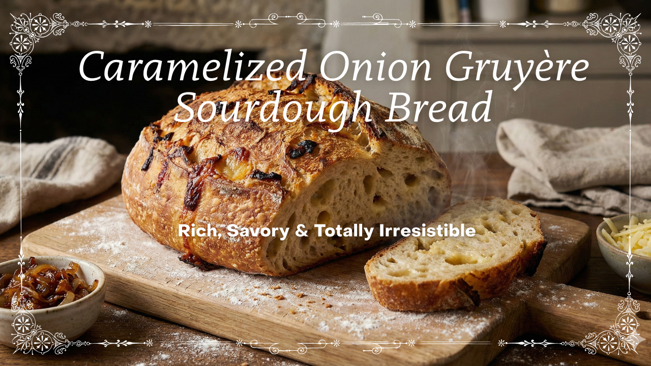 Caramelized Onion Gruyère Sourdough – Rich, Savory, Artisan Bread ...